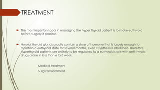 thyroid patient posted for thyroidectomy and anesthesia management | PPTX