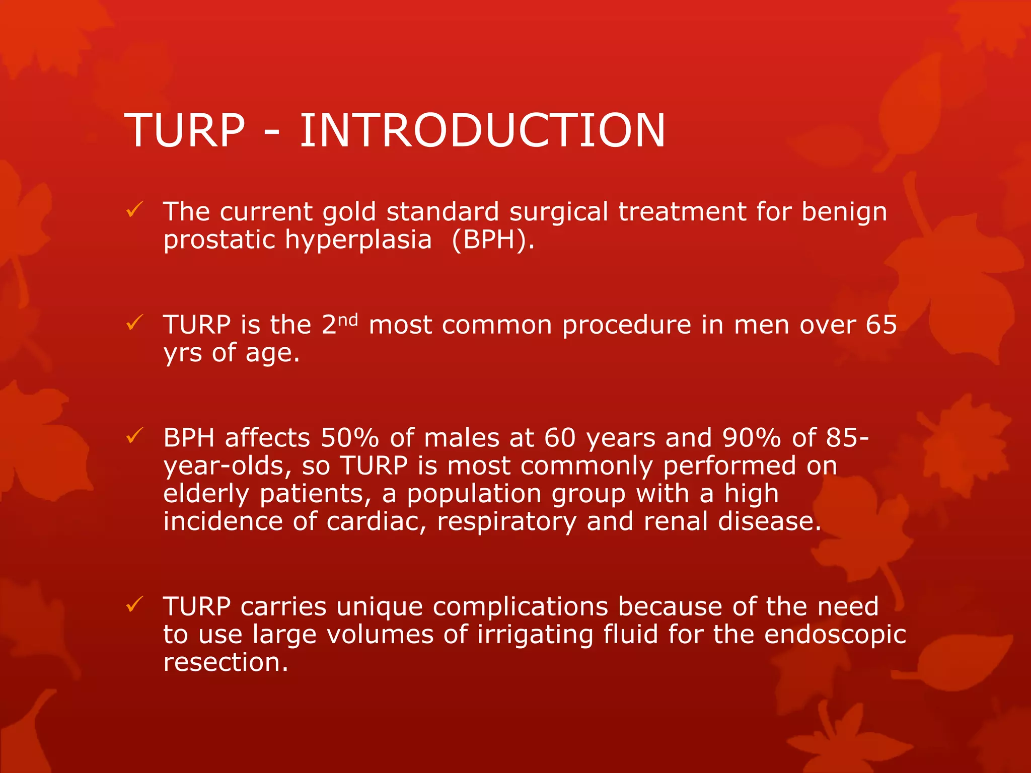 Anaesthetic managent of turp | PPTX