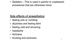 ANAETHESIA in surgical nursing at university | PPTX
