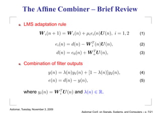An Affine Combination Of Two Lms Adaptive Filters | PDF