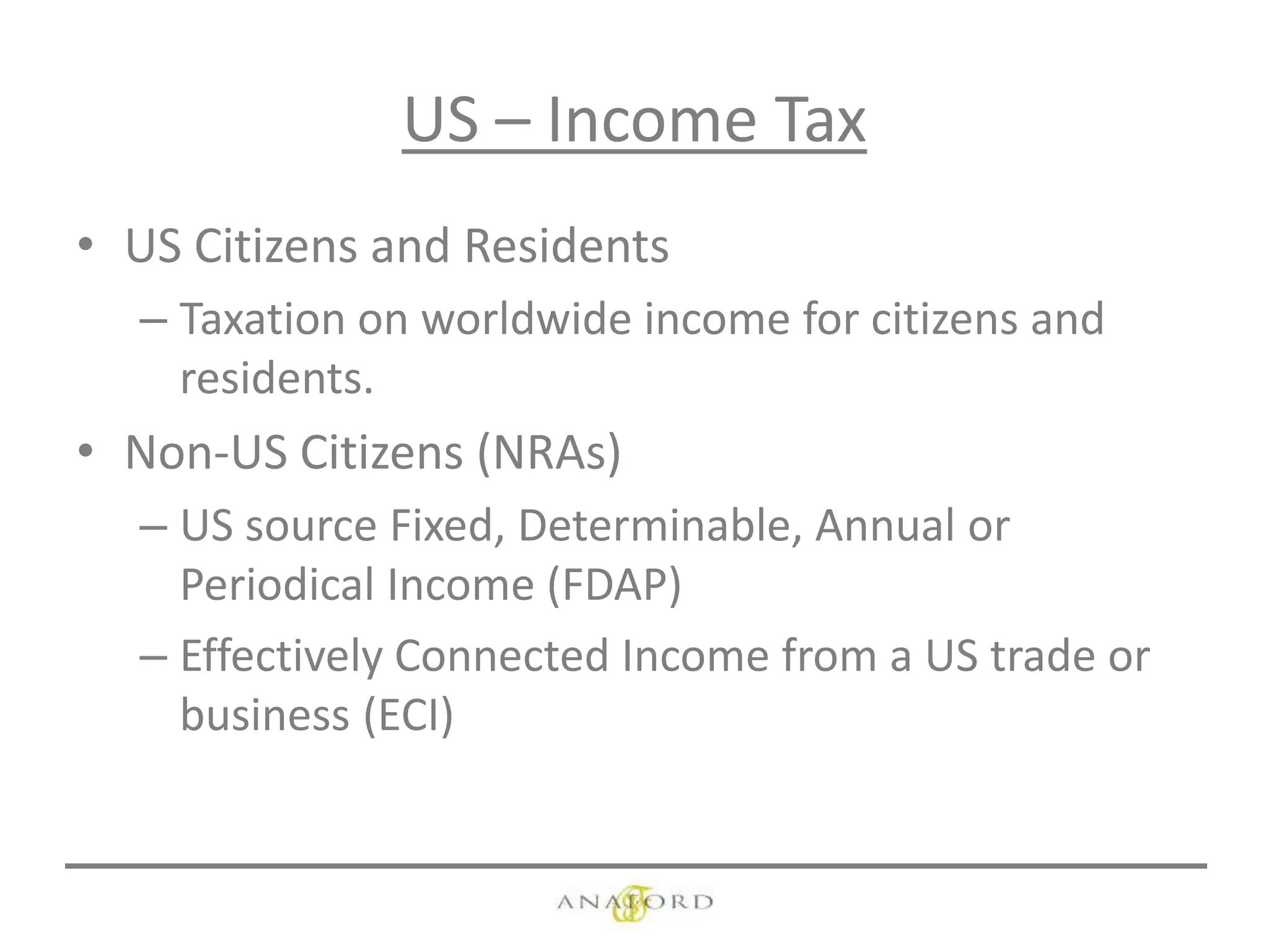 Anaford US Tax Introduction matthew ledvina | PPT