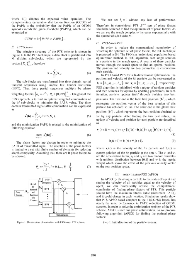 An agent based particle swarm optimization for papr reduction of ofdm systems | PPT