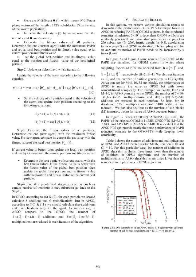 An Agent Based Particle Swarm Optimization For Papr Reduction Of Ofdm…