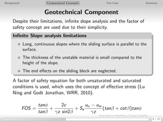 Hydrological Modelling of Slope Stability | PPT