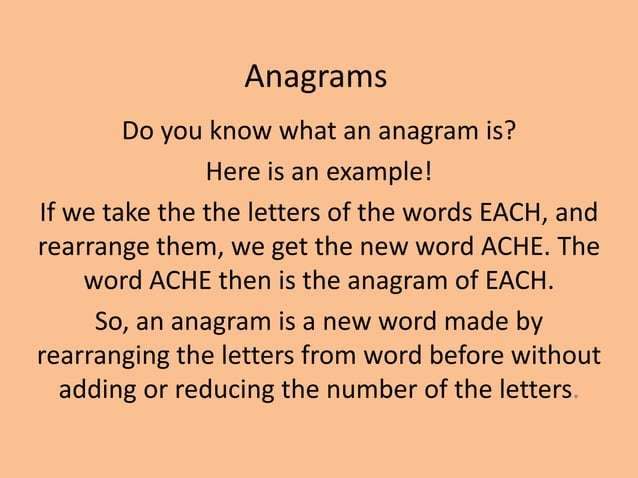 Anagrams | PPTX | Birds | Pets