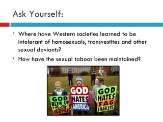 Sexual Taboos in Western Society: A look At the Use of Boundaries | PPT ...
