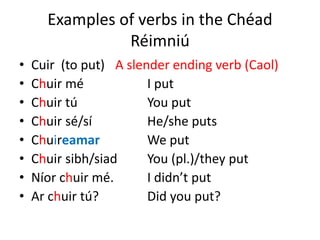 An aimsir chaite.pptx irish language ppt | PPTX