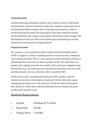 An air index for spatial query processing in road networks | PDF ...