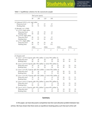 An Airline Seat Allocation Game | PDF