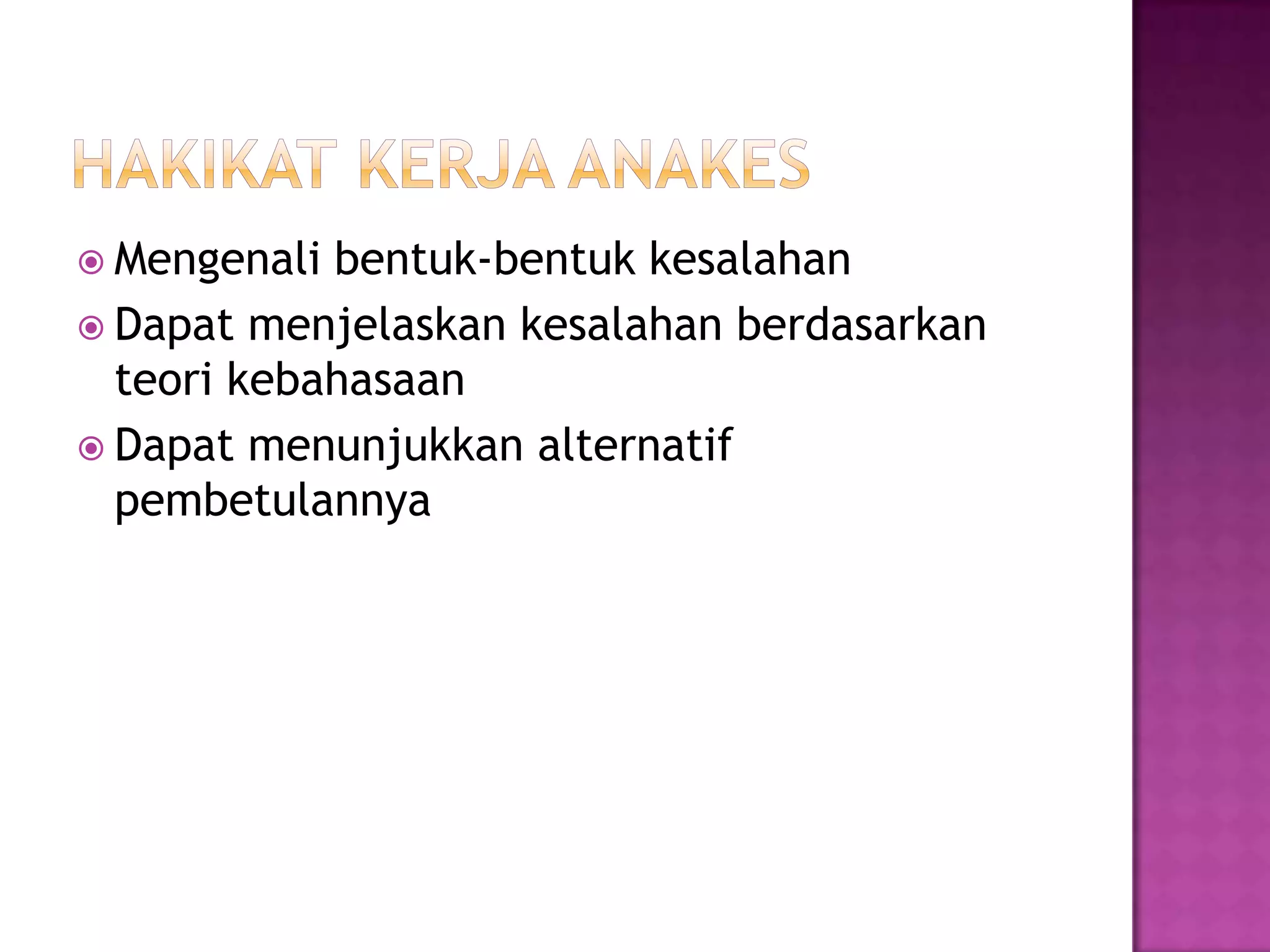 Analisis Kesalahan Berbahasa | PPTX