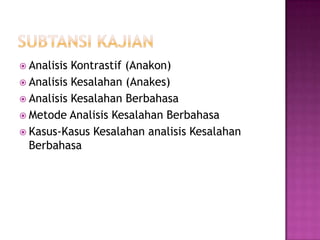 Analisis Kesalahan Berbahasa | PPTX