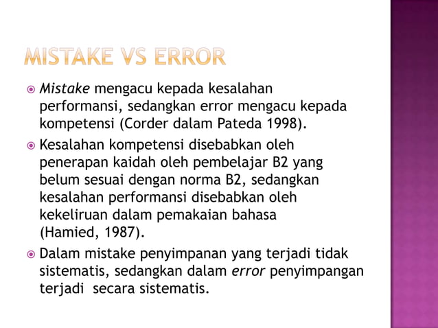 Analisis Kesalahan Berbahasa | PPTX
