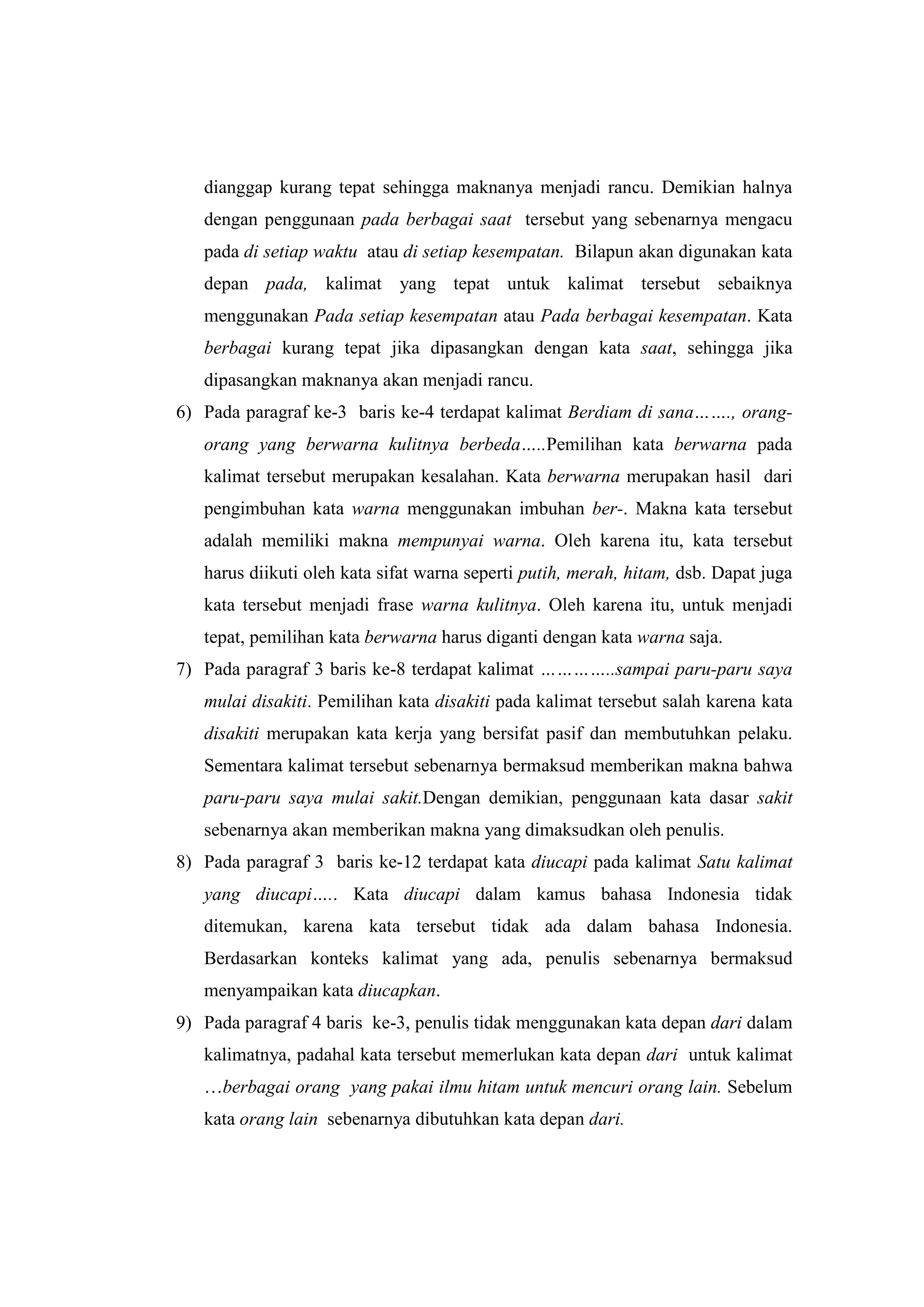 Analisis Kesalahan Berbahasa | PDF