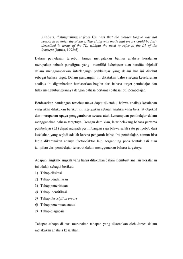Analisis Kesalahan Berbahasa | PDF