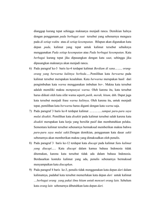 Analisis Kesalahan Berbahasa | PDF