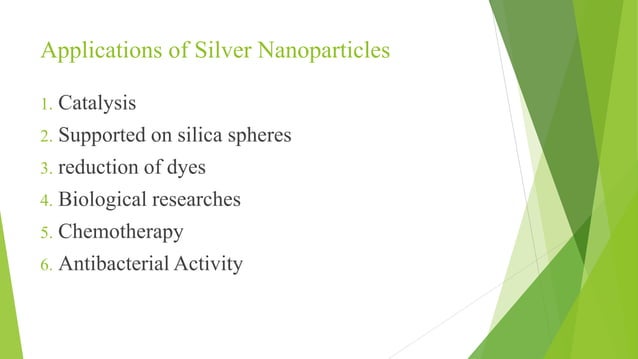 Green Synthesis Of Silver Nanoparticles | PPTX
