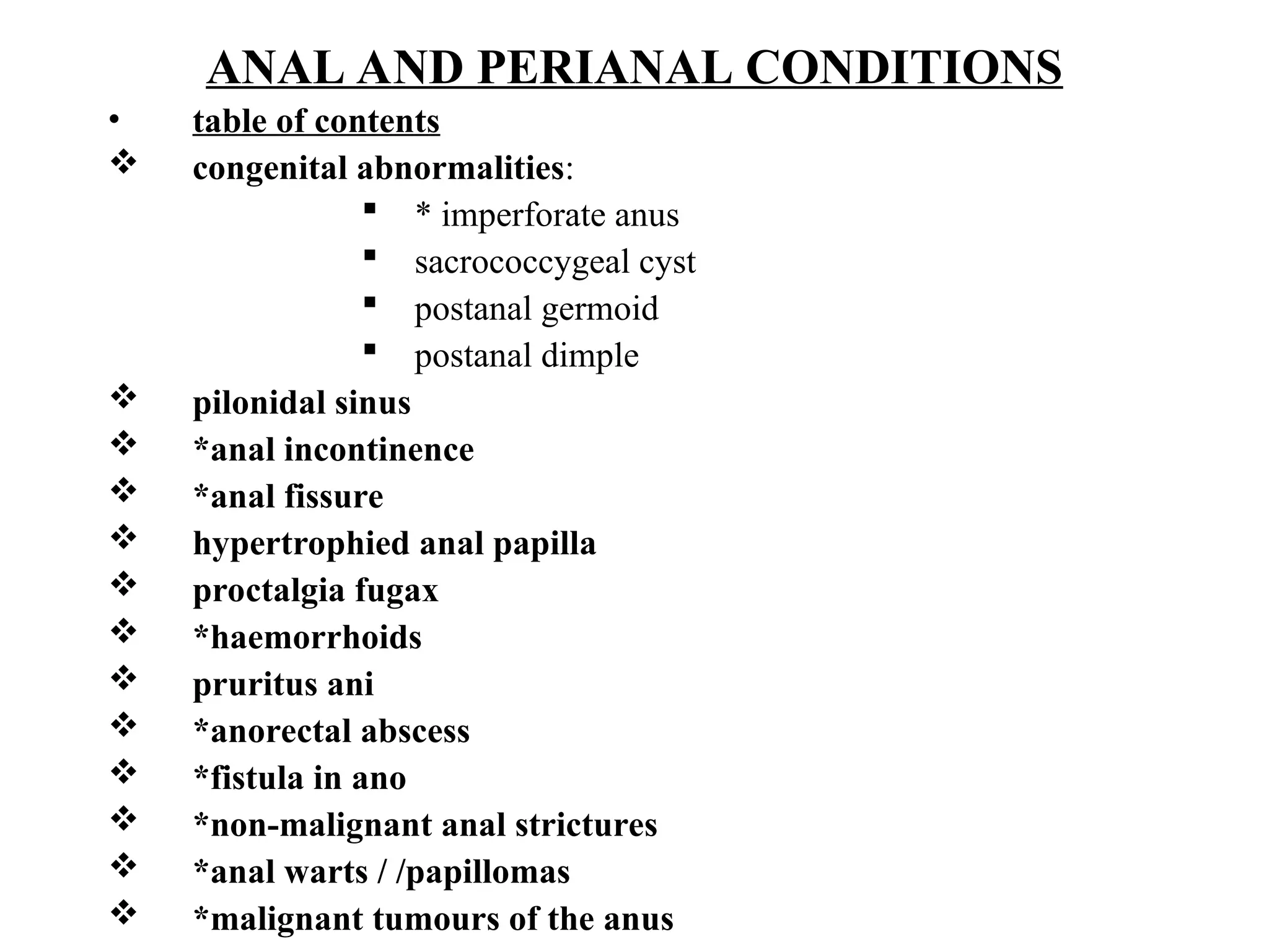 AND PERIANAL CONDITIONSAND PERIANAL CONDITIONS ppt | PPT