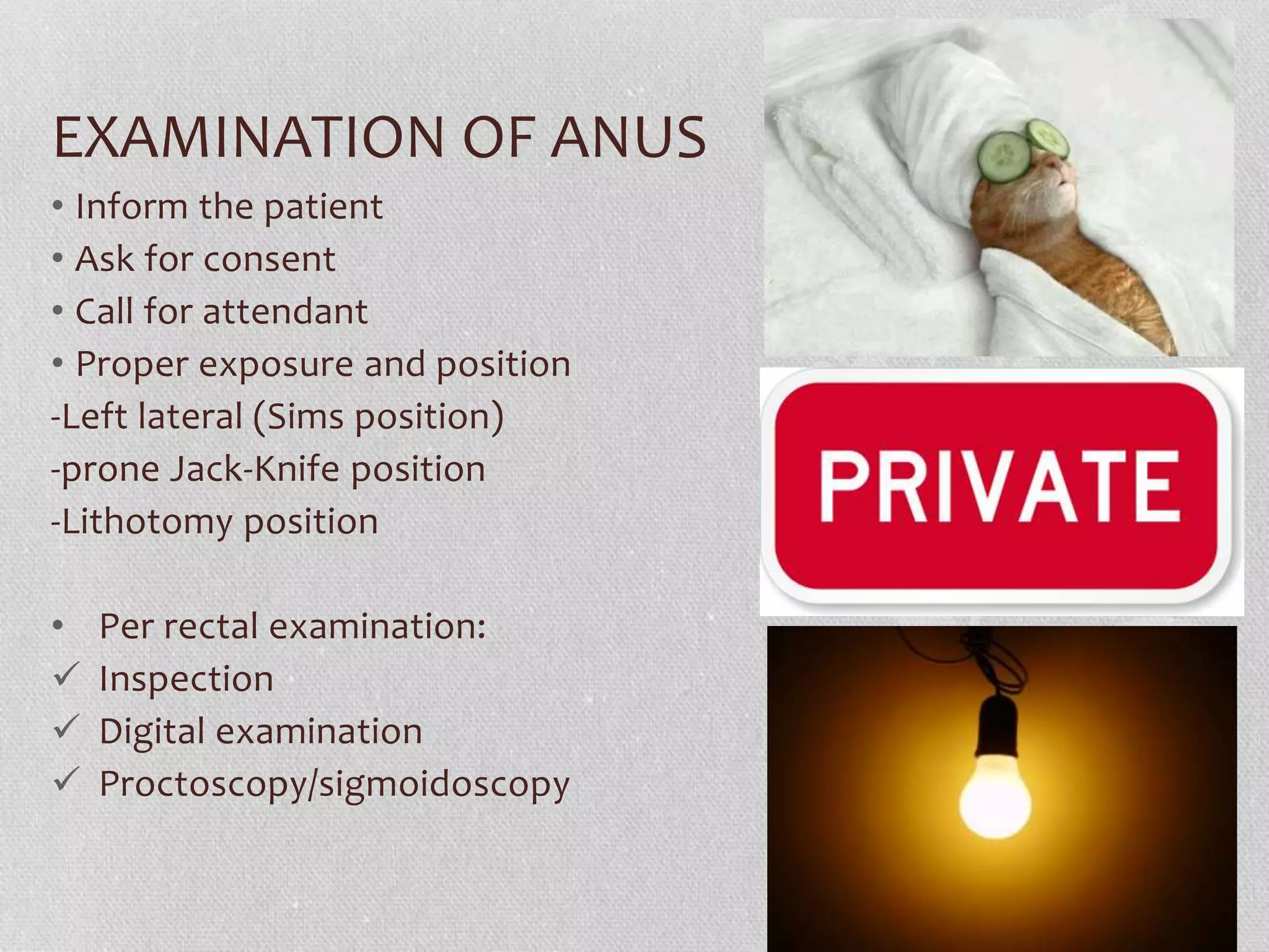 ANAL & PERIANAL DISEASE (PART 1) | PPTX