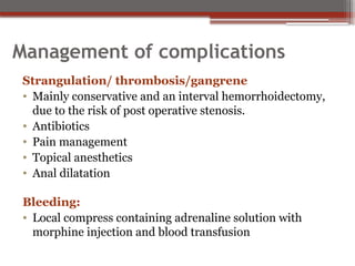 Anal Canal and Hemorrhoids and Surgical Management | PPTX
