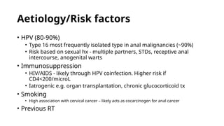 Anal cancer radiotherapy guidelines and evidence | PPTX