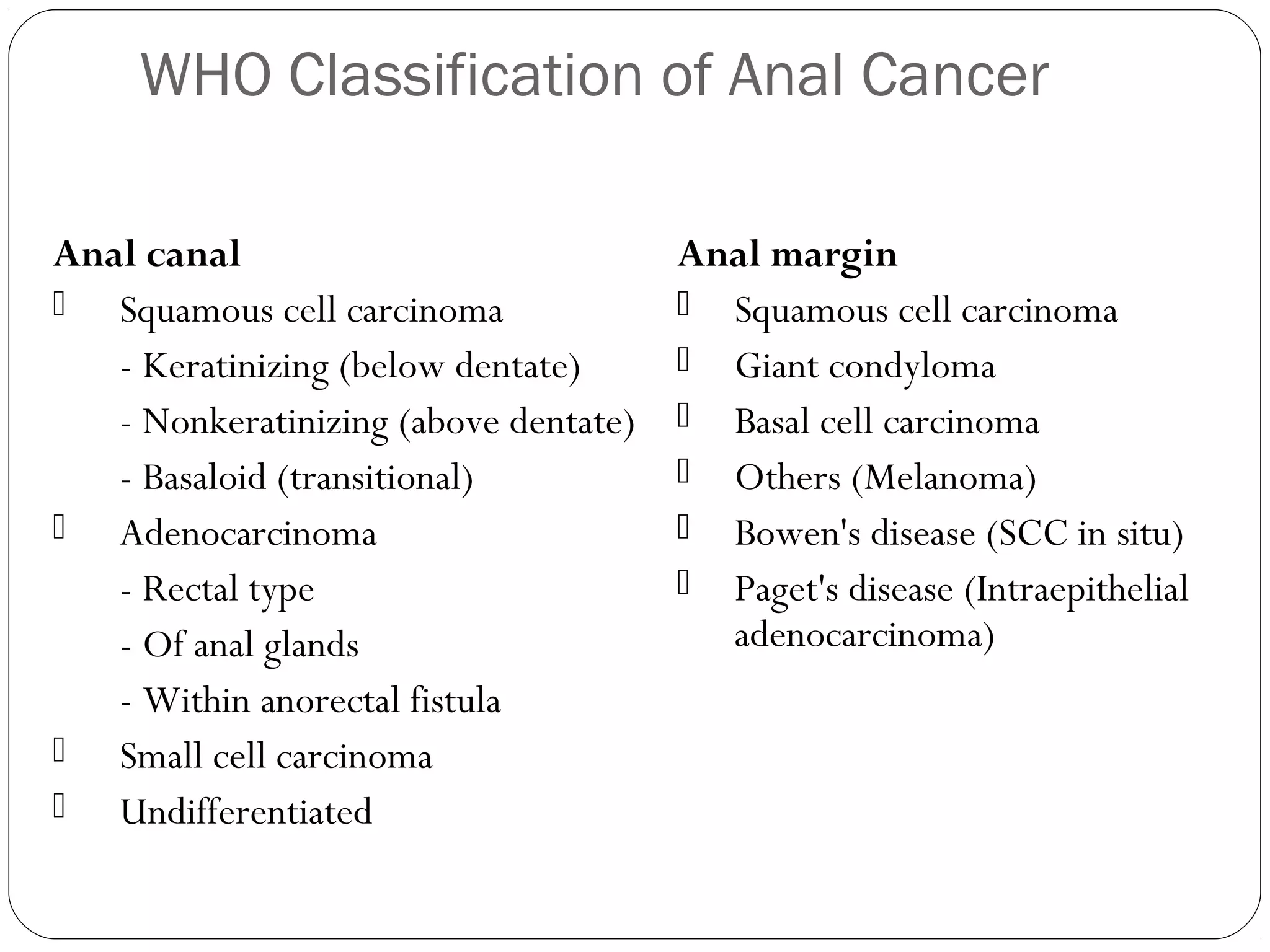 Anal cancer ppt | PPT