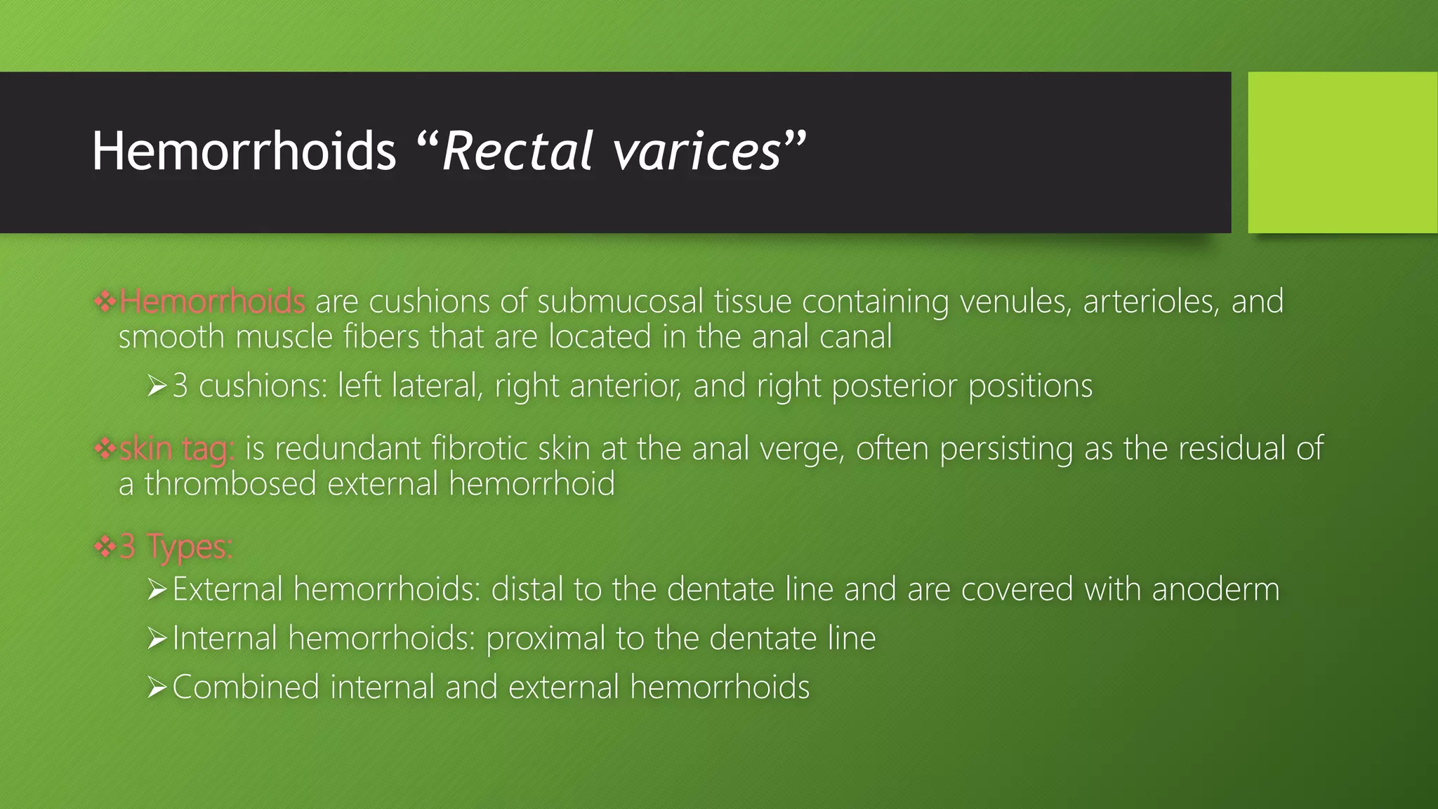 Anal conditions | PPTX