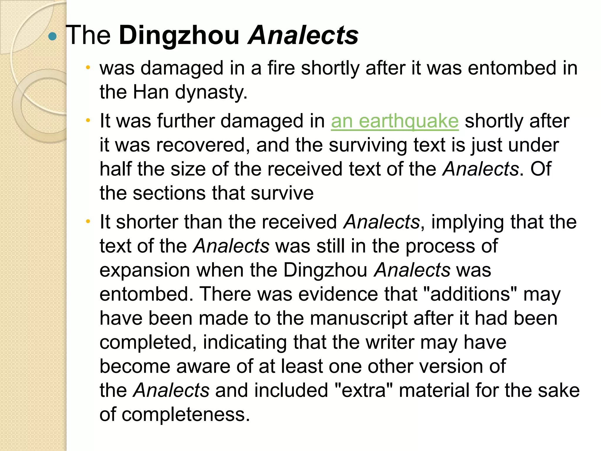 Analects of Confucius | PPTX