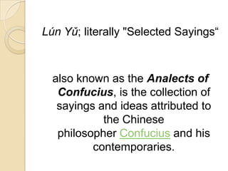 Analects of Confucius | PPTX