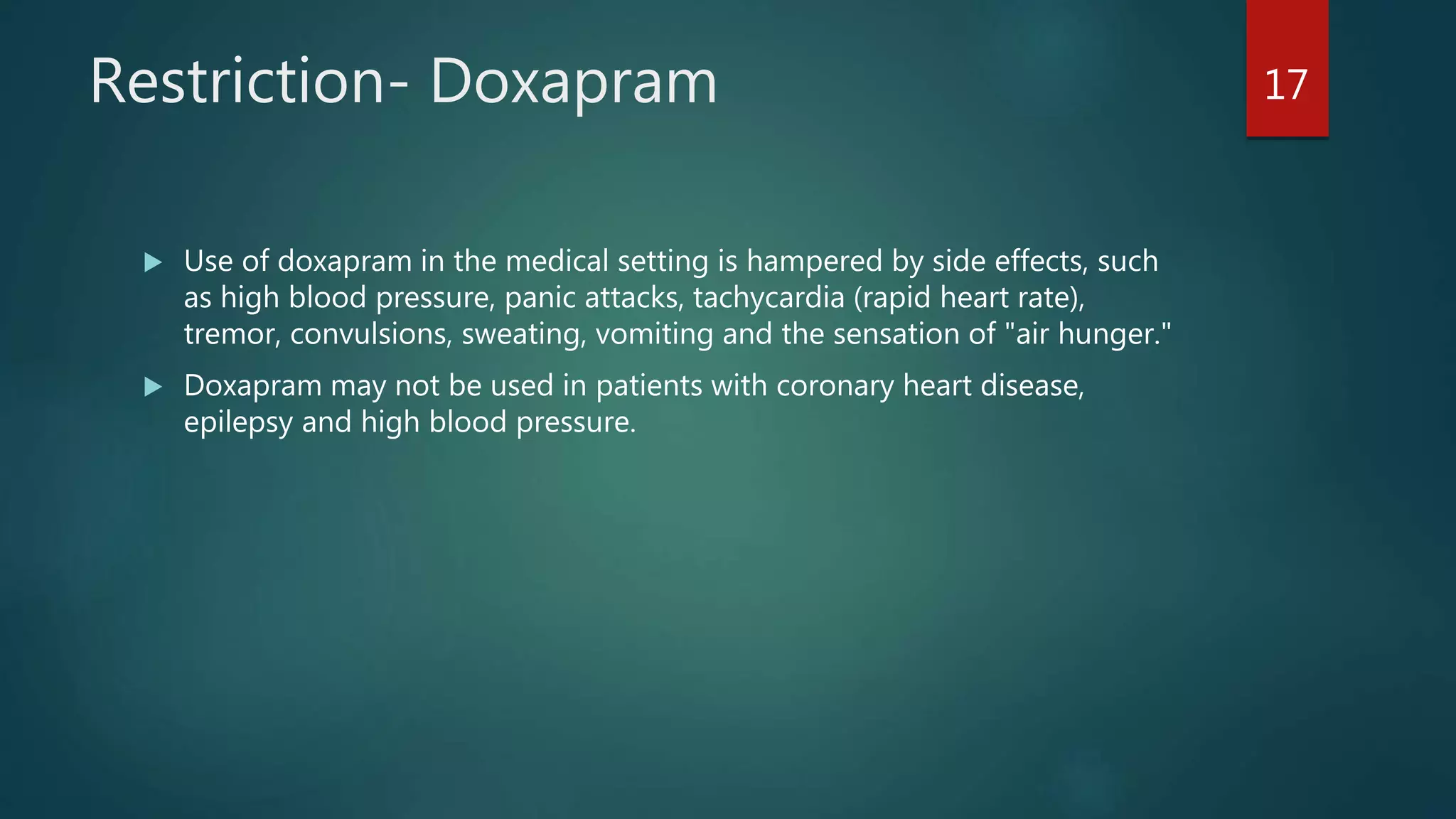 ANALEPTICS - DOXAPRAM | PPTX