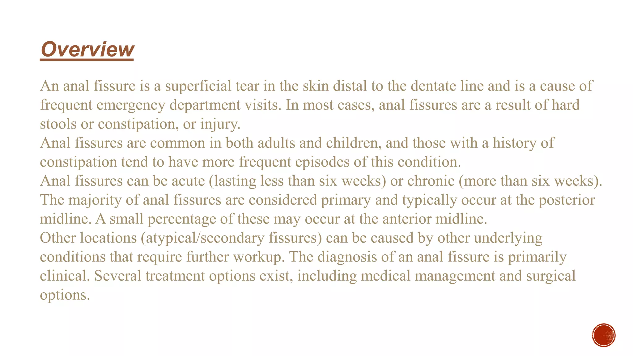 Anal fissure | PPTX