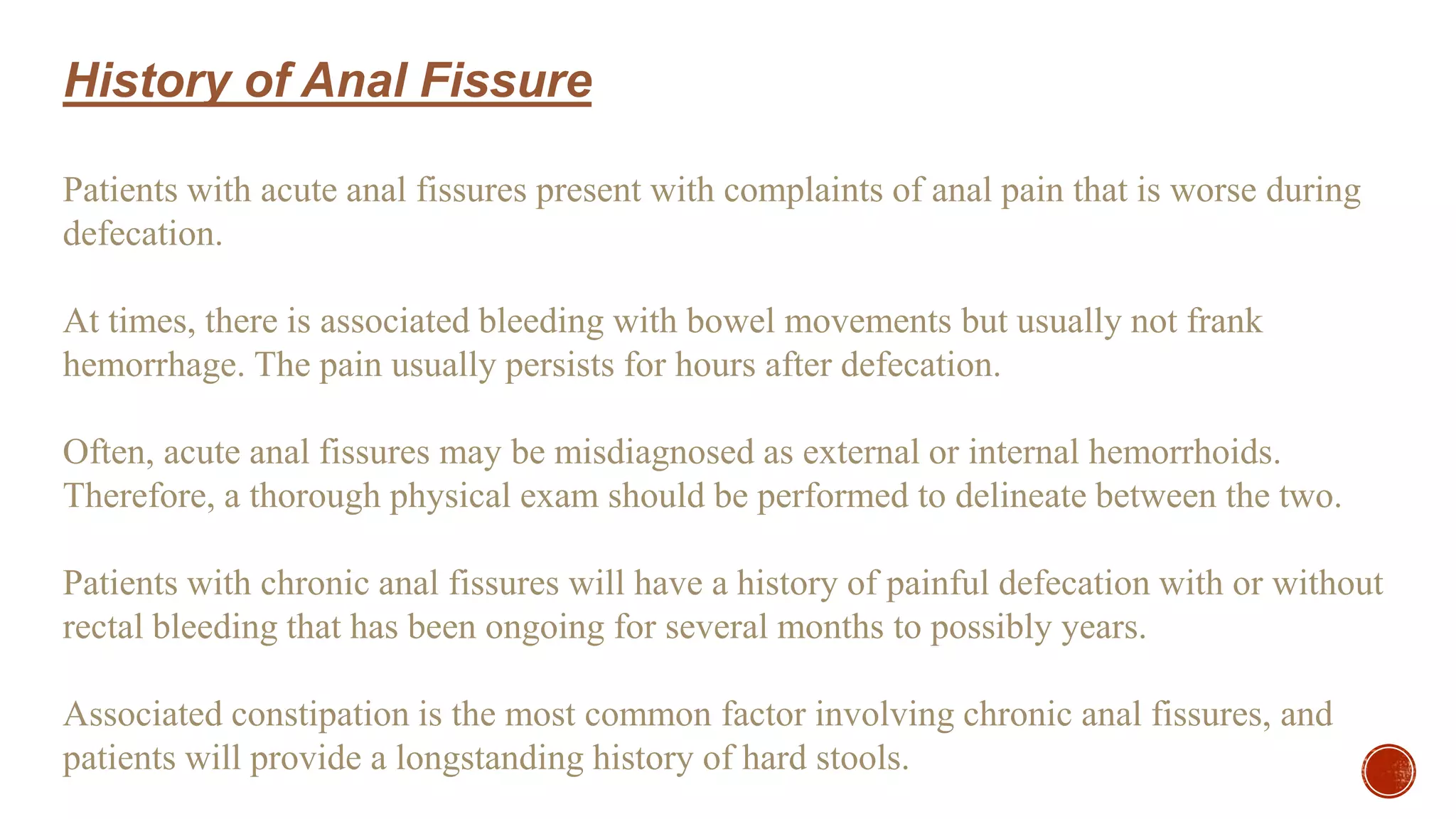 Anal fissure | PPTX