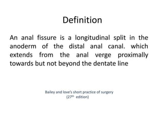 analfissure complete introduction, complications, treatment and ...