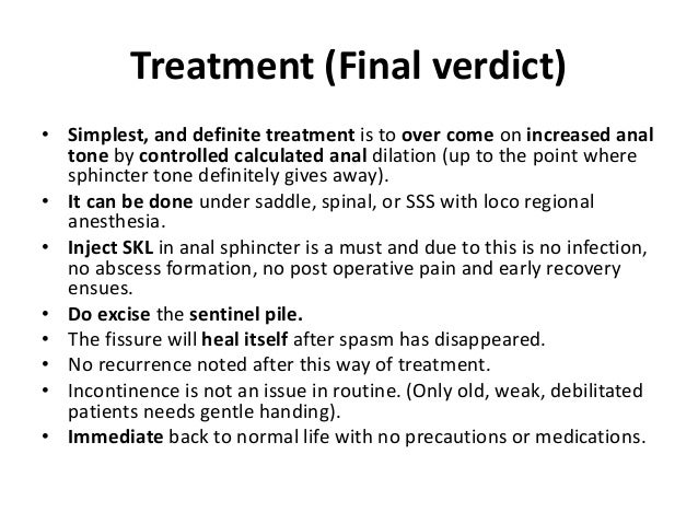 Anal fissure (fissure in ano) | PPSX