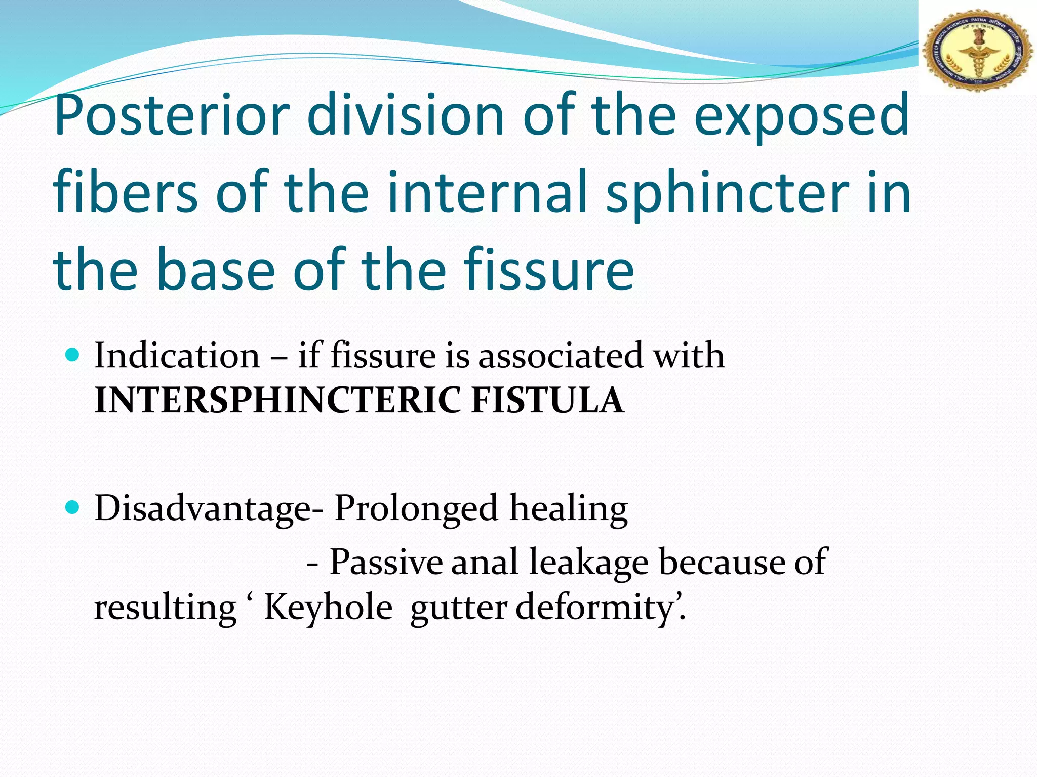 PPT by Dr Anil Kumar, Assitant Professor, AIIMS,Patna on Anal Fissure ...