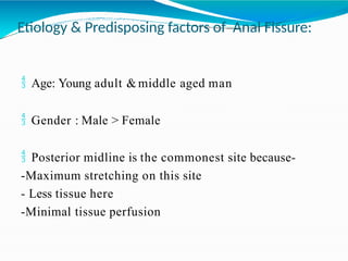 Anal fissure hemmorids pilonidal sinus ppt.pptx
