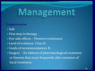 Anal fissure non surgical tt the lect.ppt