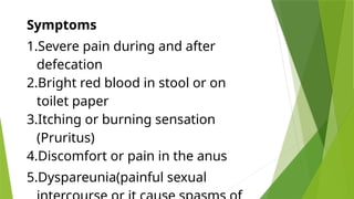 anal fissure presentation for Nursing students | PPTX