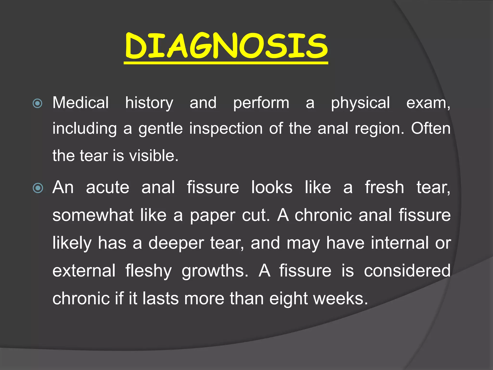 Anal fissures | PPTX