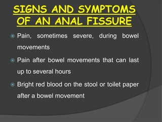 Anal fissures | PPTX