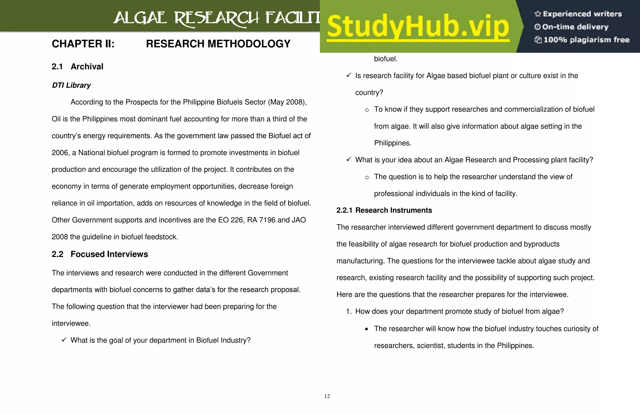 AN ALGAE RESEARCH FACILITY FOR BIOFUEL AND BYPRODUCT DEVELOPMENT INTEGRATING ALGAE CULTIVATION ...