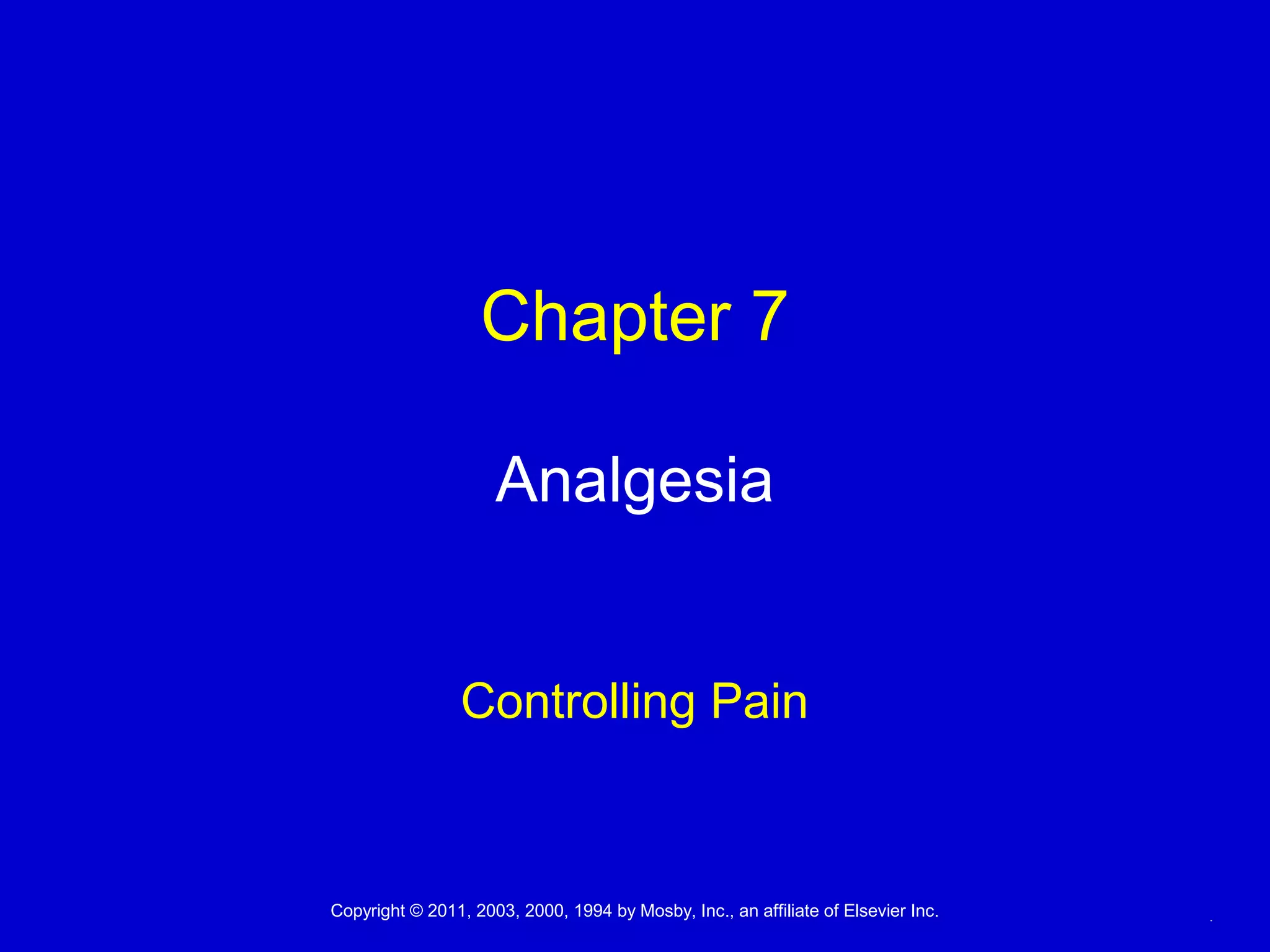 Analgesia | PPT