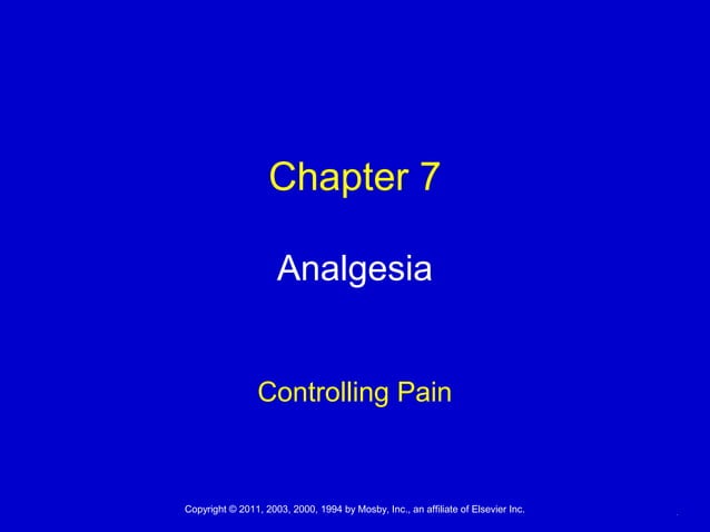 Analgesia | PPT