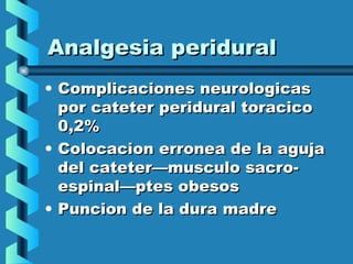 Analgesia peridural | PPT