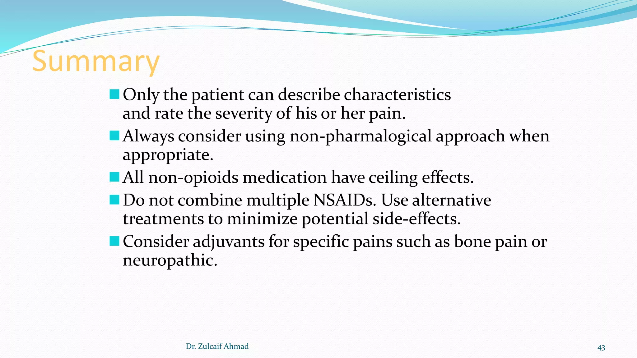 Analgesic, Pain Ladder, Pain Assessment & Pain Treatment | PPTX