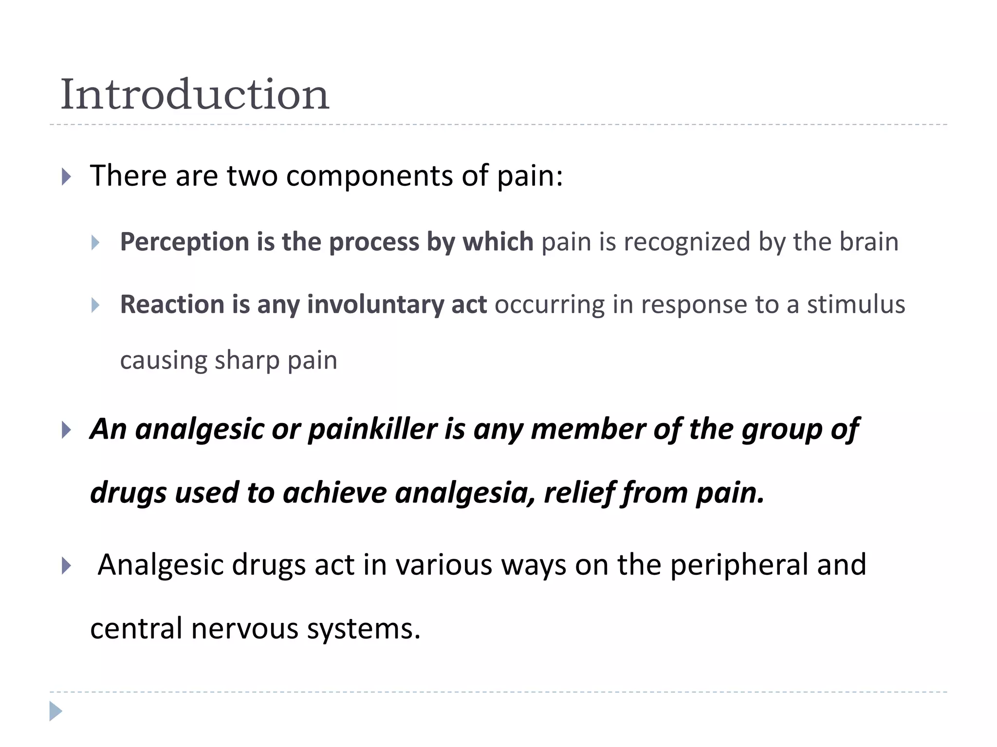 Analgesic drugs used in anaesthesia | PPTX