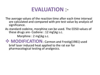Screening models for analgesics activity | PPTX