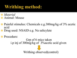 SCREENING OF ANALGESICS & ANTIPYRETIC | PPTX