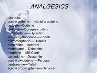 Analgesics | PPT | Free Download