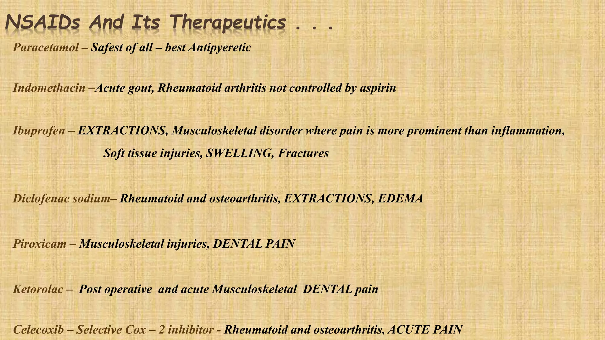 Analgesics In Dentistry | PPTX