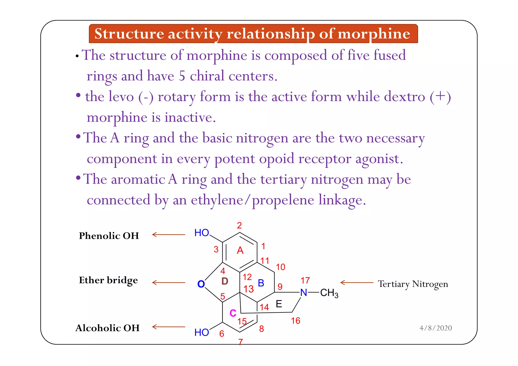 Narcotic Analgesics-Medicinal Chemistry | PDF